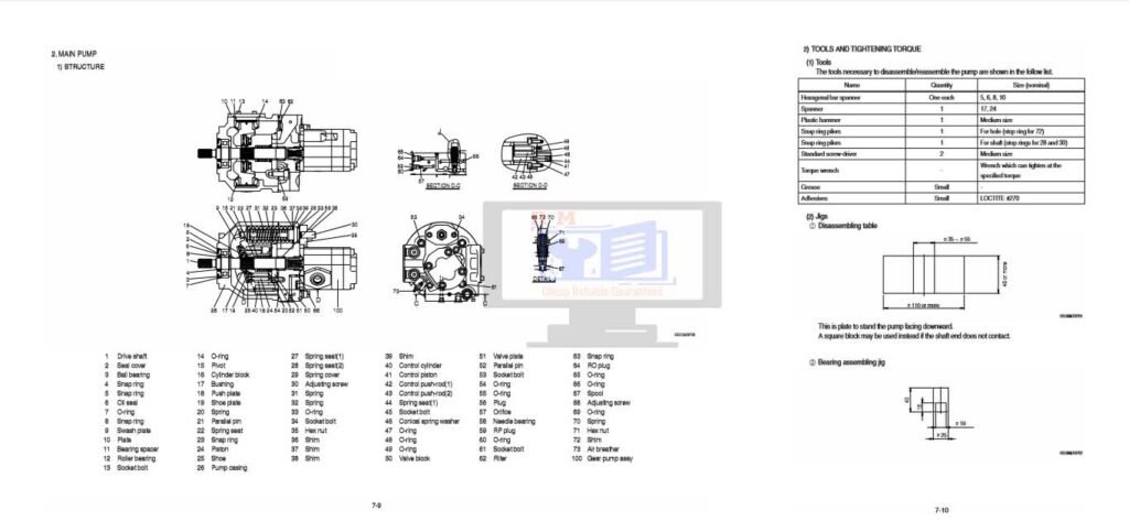 Hyundai R55-9 Mini Crawler Excavator Service Manual