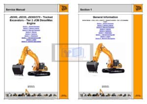 JCB JS300 JS330 JS360 JS370 Excavators Tier II Service Repair Manual