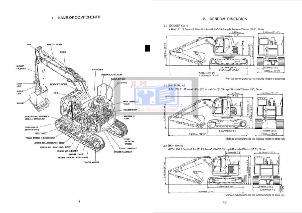 Kobelco SK115SR-1E, SK135SR(LC)-1E, SK135SL-1E Workshop Manual