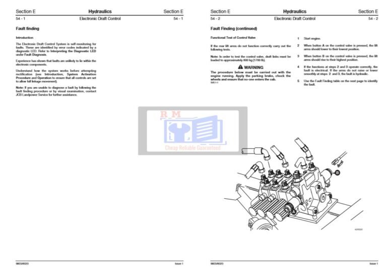 JCB Fastrac 2115, 2125, 2135, 2140, 2150 Service Repair Manual