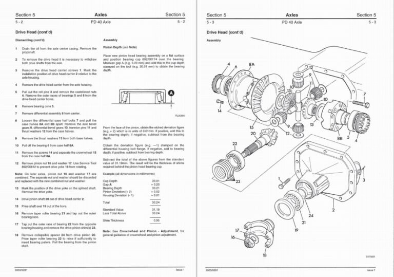 JCB PD40 AXLES Drivetrain Service Repair Manual