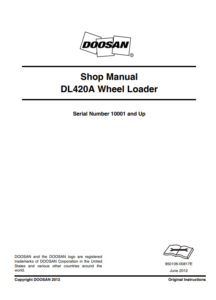 Doosan DL420A Wheel Loader Workshop Repair Manual
