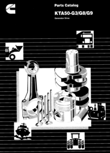 Cummins KTA50, G3, G8, G9 Engines Parts Catalog