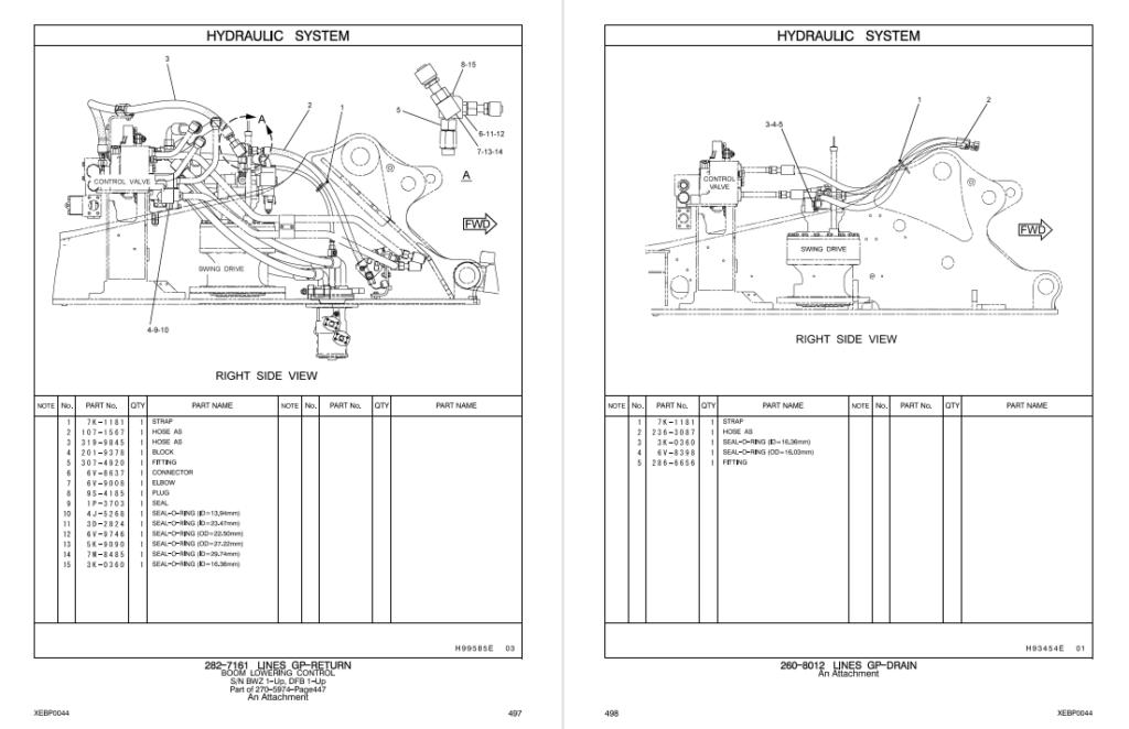 Caterpillar 320D, Caterpillar 320DL Excavator Parts Manual