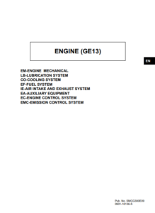 Nissan Engine GE13 Service Repair Manual