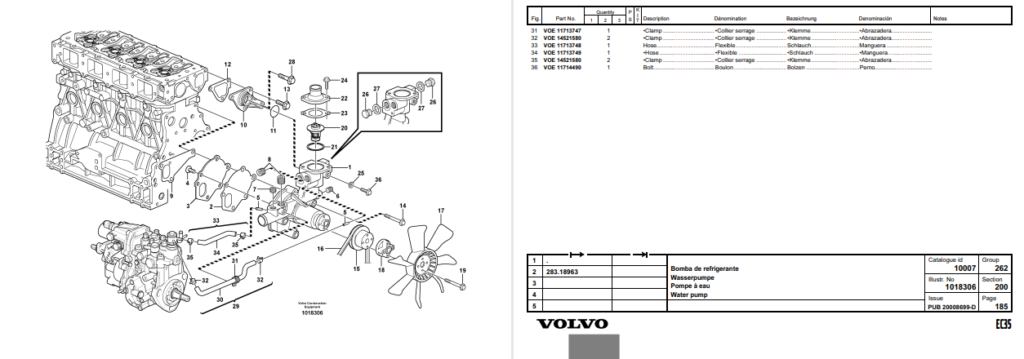 Volvo EC35 Mini Excavator Parts Catalog