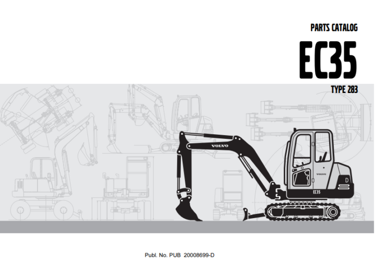 Volvo EC35 Mini Excavator Parts Catalog