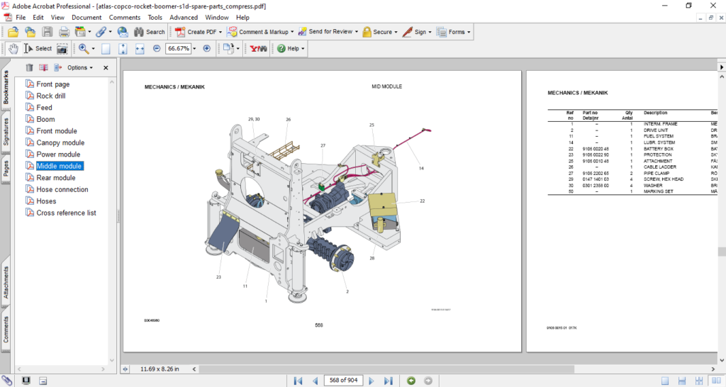 Atlas Copco Rocket Boomer S1D Spare Parts Catalogue