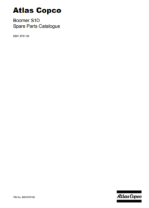 Atlas Copco Rocket Boomer S1D Spare Parts Catalogue