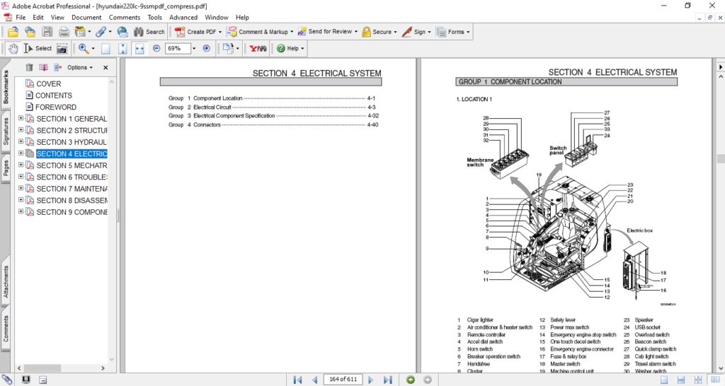 Hyundai R220-9S Excavator Service Repair Manual