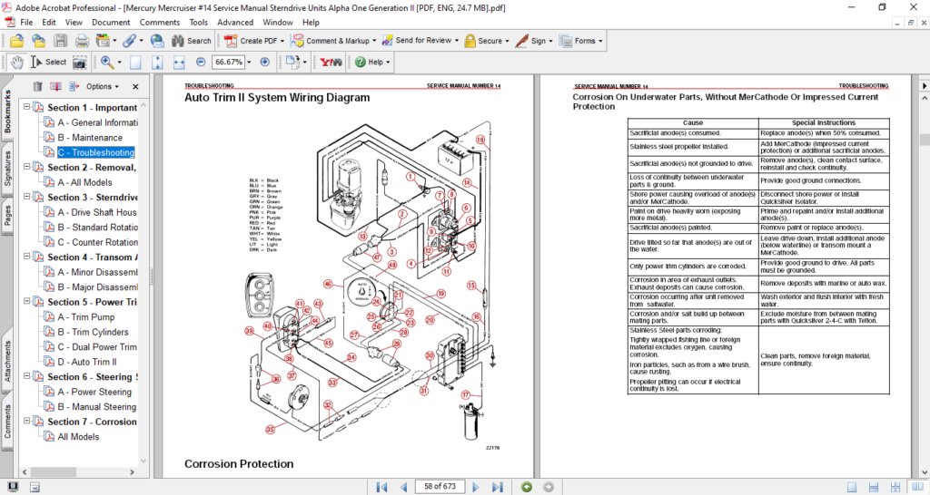 Mercury MerCruiser #14 Sterndrive Units Alpha OneGeneration II Service ...
