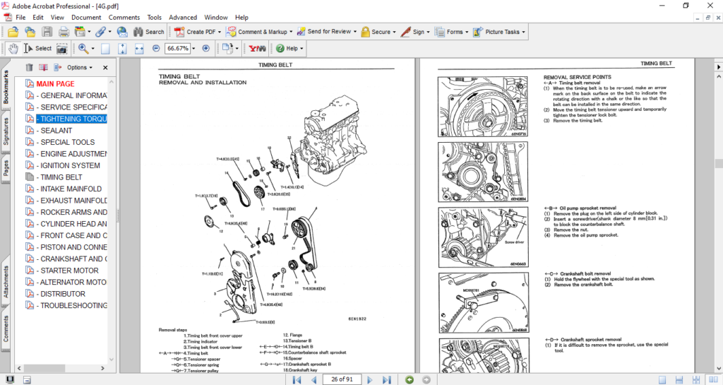 Mitsubishi 4G63-32HL, Mitsubishi 4G64-33HL Engines Service Repair ...