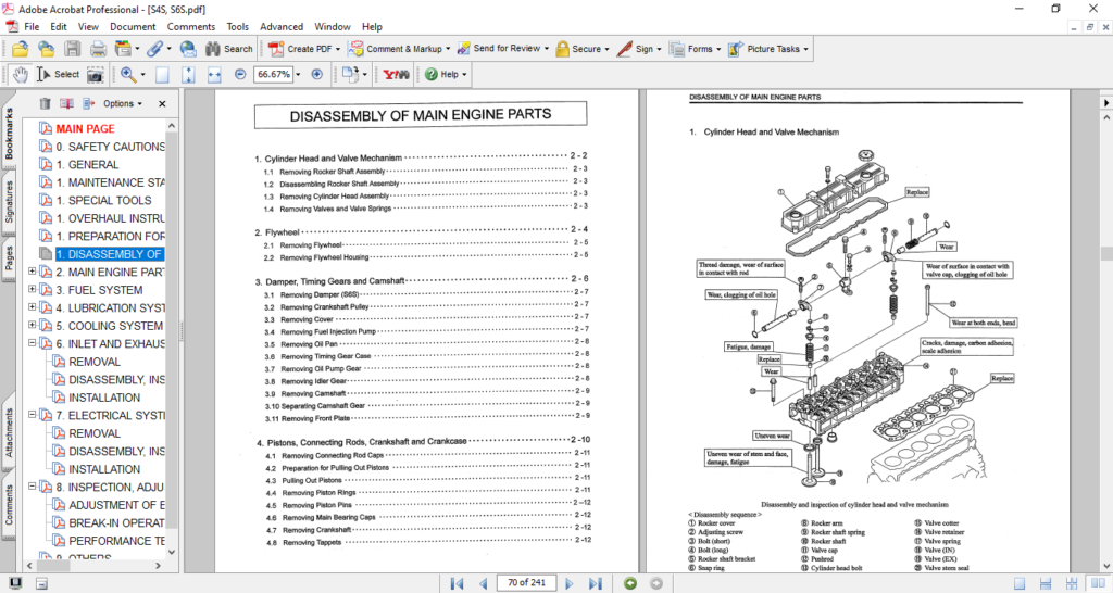 Mitsubishi 4G63-32HL, 4G64-33HL Engines Service Repair Manual (Related With Hyundai Machines)