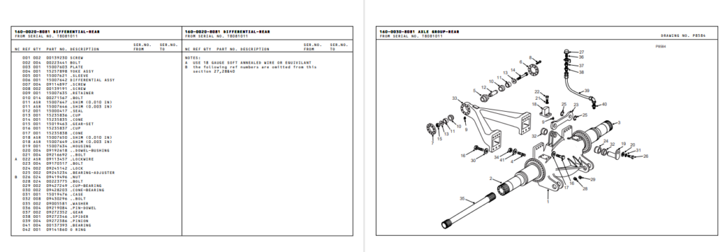 Terex TR100 Mining Truck Parts Manual