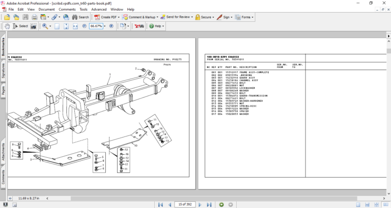 Terex TR60 Highway Truck Parts Manual