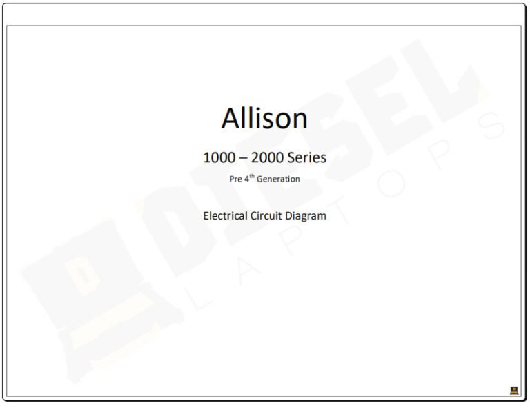 Allison Transmission 1000 – 2000 Series Pre 4th Generation Electrical ...