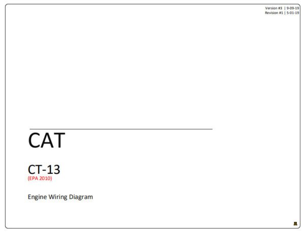 Caterpillar CT13 Engine Complete Electrical Wiring Diagram