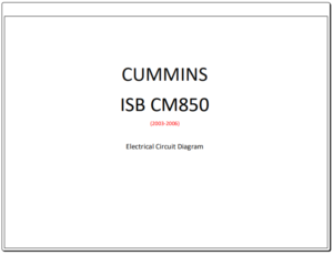 Cummins ISB CM850 Electrical Circuit Diagram
