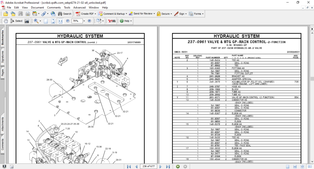 Caterpillar 950H Wheel Loader Parts Manual