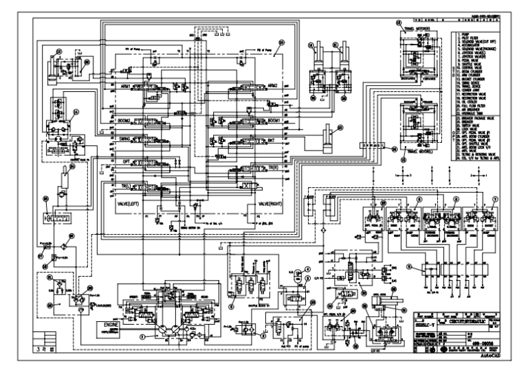 Daewoo Solar 225LC-V Electrical & Hydraulic Diagrams