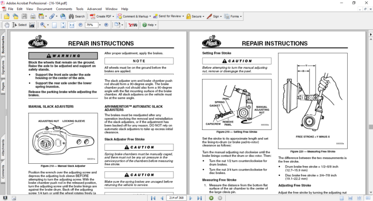 Mack Air Brakes System Service Repair Manual
