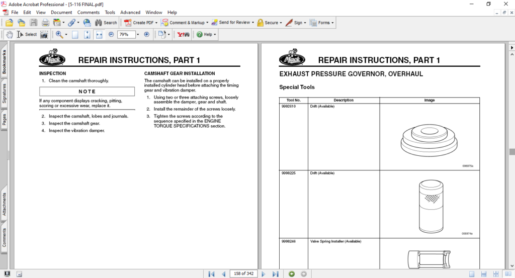 Mack MP8 Euro 3 Diesel Engine Service Repair Manual