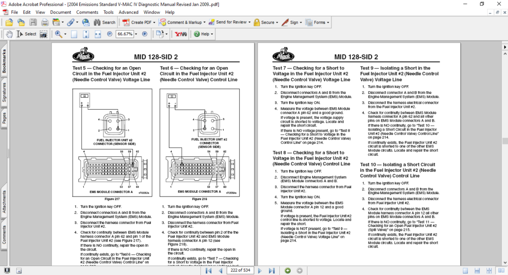 2004 Emissions Standard V-Mac IV Diagnostics Service Manual