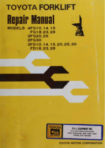 Toyota Forklift FG, 4FG, 3FG, 2FG, 3FD, FD Series Repair Manual