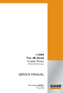 Case 1150M Tier 4B Crawler Dozer Service Repair Manual